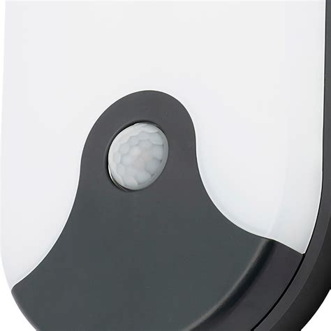 Coast Turus 15w Led Oval Bulkhead With Pir Sensor Black Light Fittings Direct