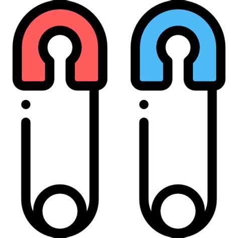 Safety Pin Detailed Rounded Lineal Color Icon