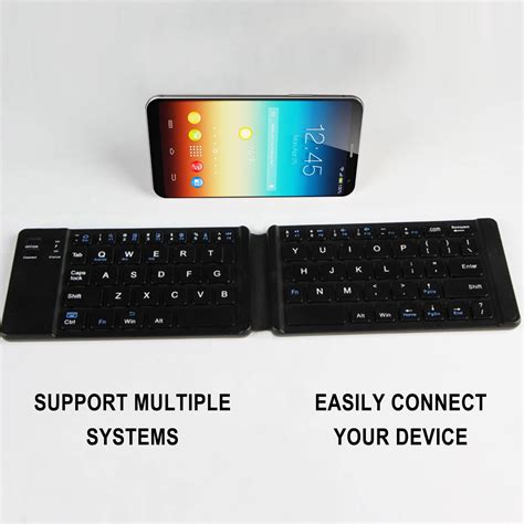 Yibai Wireless Keyboard Two Fold Wireless Bluetooth Keyboard For Mobile Phones And Tablets