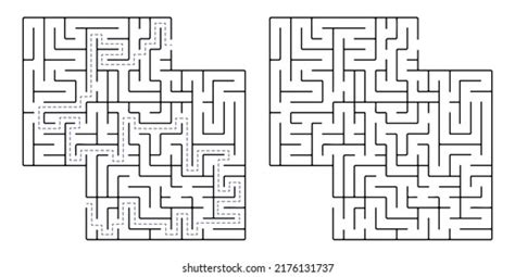 Maze Simple Logic Game Labyrinths Vector Stock Vector Royalty Free