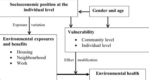 Conceptual Model Linking Socioeconomic Position Environment And