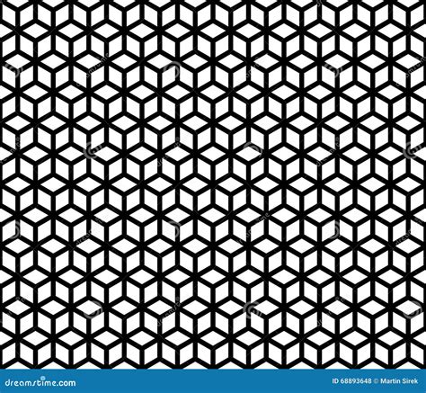 Vector Modern Seamless Sacred Geometry Pattern Black And White Abstract Stock Vector