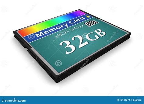 CompactFlash Memory Card Stock Illustration Illustration Of Green