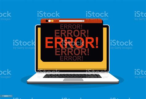 Window Operating System Error Warning Vector Illustration Stock