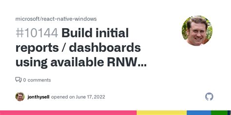 build initial reports dashboards using available rnw telemetry