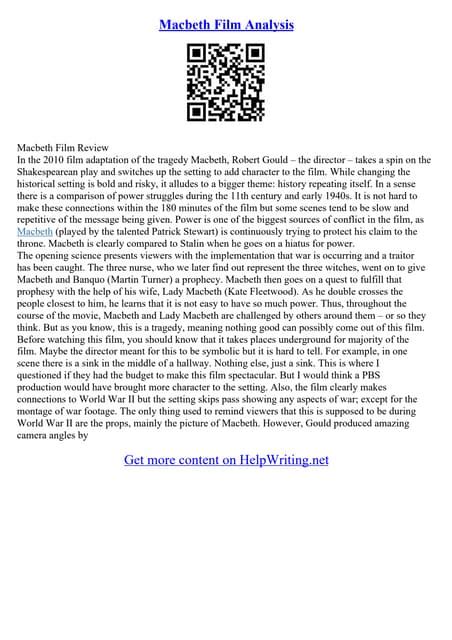 Macbeth Ambition Essay Pdf