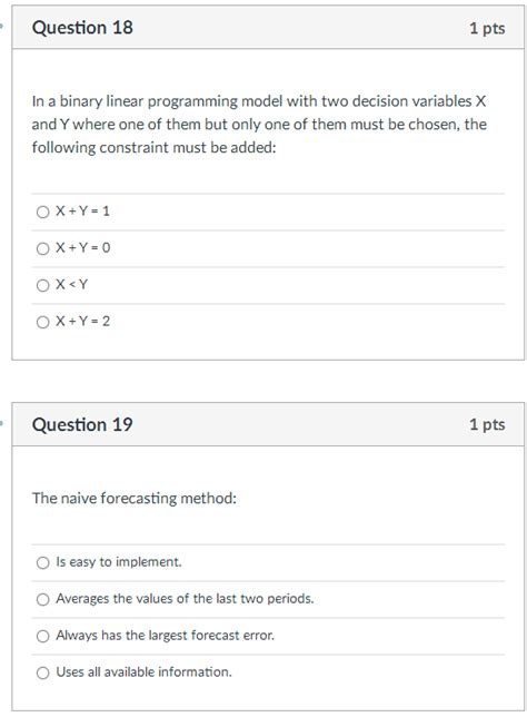 Solved In A Binary Linear Programming Model With Two
