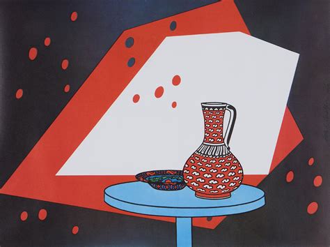 Patrick Caulfield Red And White Still Life 1966 Uk