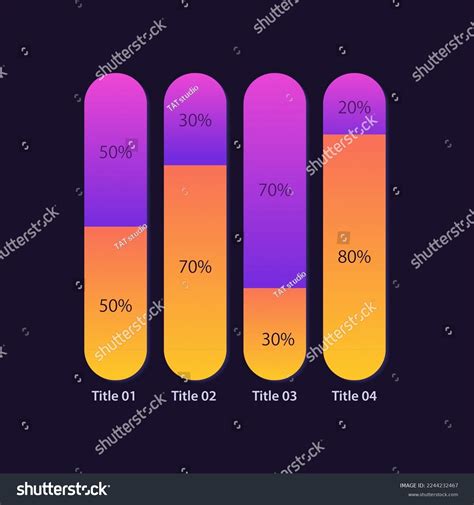 Stacked Percentage Infographic Chart Design Template Stock Vector Royalty Free