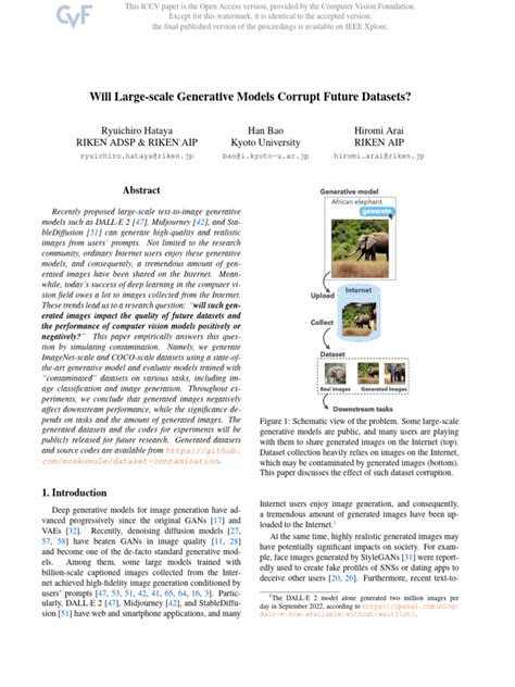 Hataya Will Large Scale Generative Models Corrupt Future Datasets Iccv 2023 Paper Pdf