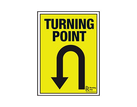 ‘turning Point Left Arrow Event Sign Running Imp Running Imp