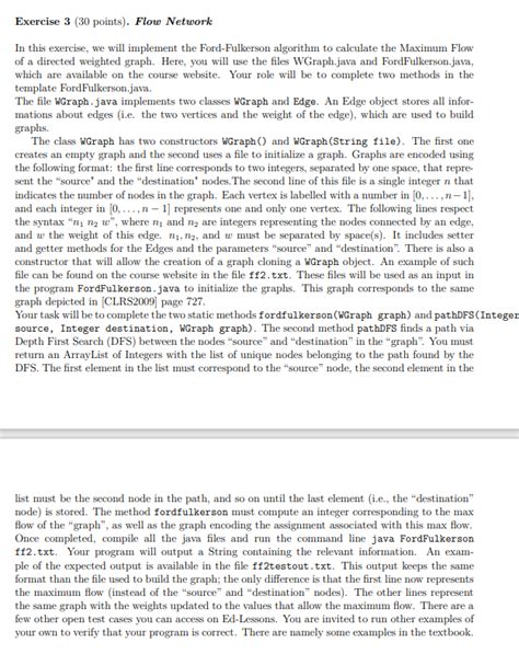 Solved Exercise 3 30 Points Flow Network In This