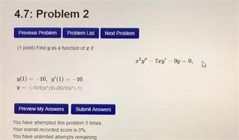 solved 4 7 problem 2 previous problem problem list next