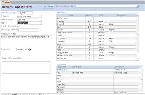 Databases The Recipes Project