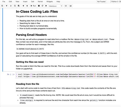 Solved File Edit View Insert Cell Kernel Widgets Help Not
