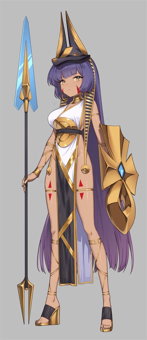 Ochiaki Original Highres 1girl Ancient Egyptian Ankh Armlet