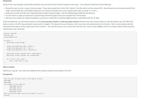 Solved Maps In C The Standard Template Library STL Has Chegg