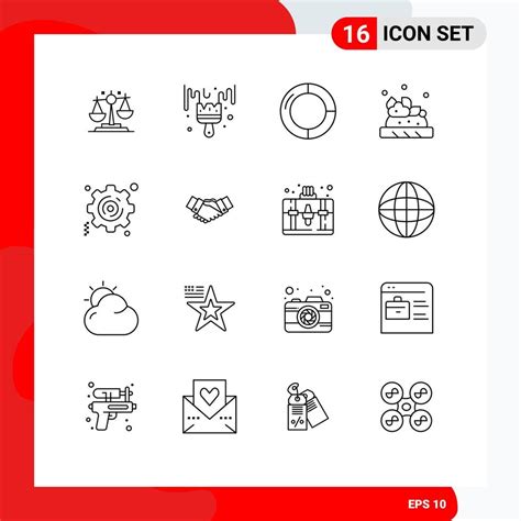 Set Of 16 Vector Outlines On Grid For Setting Business Business Drink Bruschetta Editable Vector