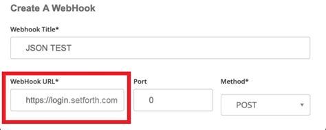 WebHooks JSON Centrex Software