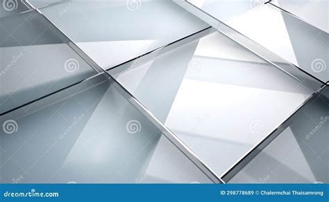 Diagonal Overlapping Clear Glass Panels Abstract Background By