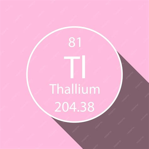 Premium Vector Thallium Symbol With Long Shadow Design Chemical Element Of The Periodic Table