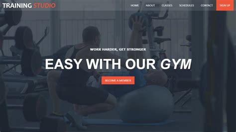 Gym Landing Page Responsive Design Using Html And Css Website