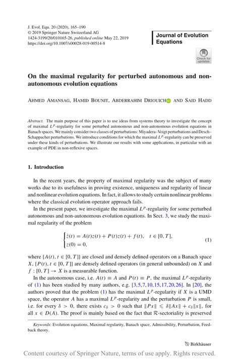 On The Maximal Regularity For Perturbed Autonomous And Non Autonomous