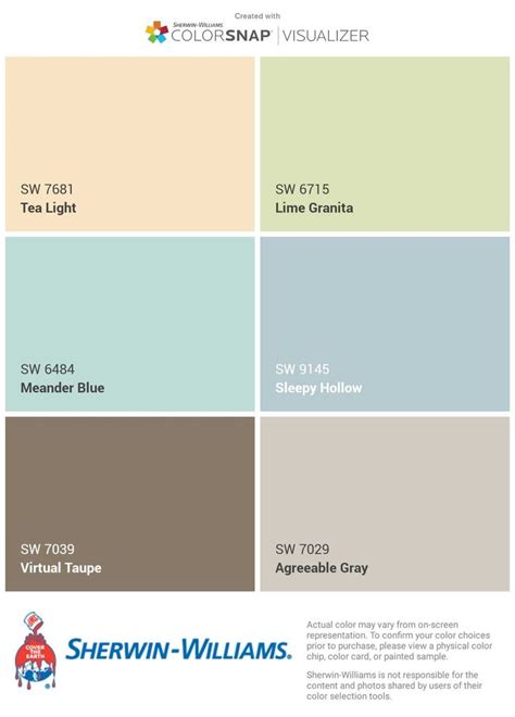 Sherwin Williams Paint Color Scheme For Home Decor