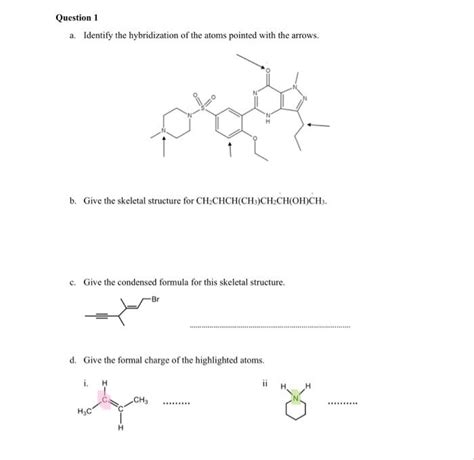 [solved] A Identify The Hybridization Of The Atoms Pointe