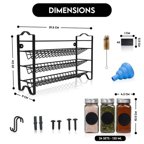 Raft Cu Borcane De Condimente Deco Haus Organizator De Bucatarie