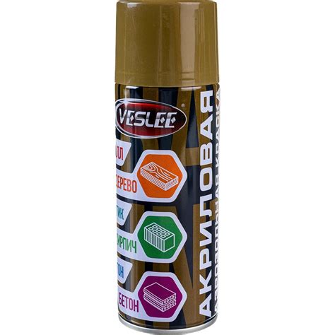 Аэрозольная акриловая краска Veslee RAL 7008 хаки 270гр V7008 ...