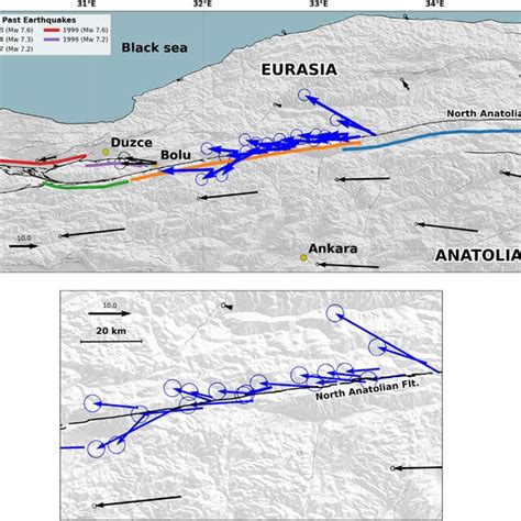 Gnss‐derived Velocities—map Of The Gnss‐derived Velocities From Sites