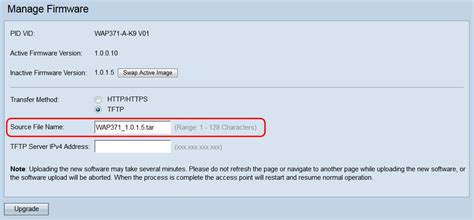 Firmware Upgrade On The WAP Cisco