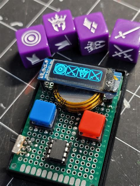 AtTiny85 Electronic Dice Project With SS1306 OLED Display R Arduino