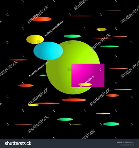 colorful element shape design black background stock vector royalty