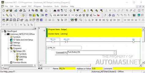 Pengenalan Fitur CX Programmer Dari PLC Omron Automasi NET