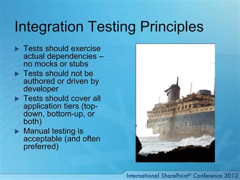 share point 2010 unit and integration testing ppt