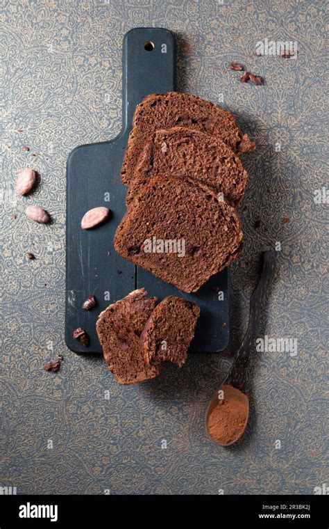 Chocolate Box Cake With Cocoa Nibs Stock Photo Alamy