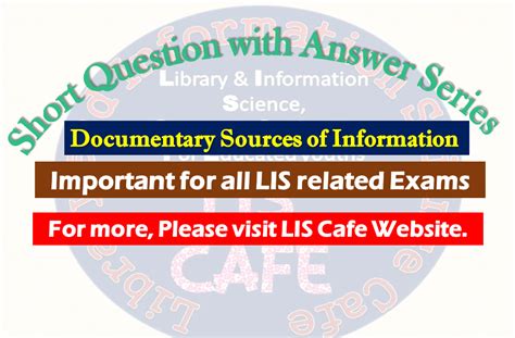 Documentary Sources Of Information An Overview