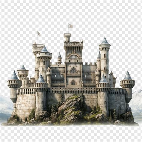 투명 한 배경에 고립 된 성 집 무료 Psd 파일