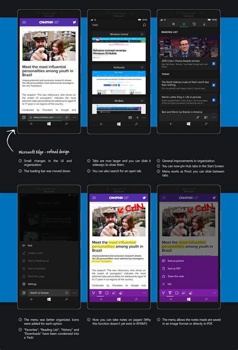 Windows 10 Mobile Thinking About Details Behance