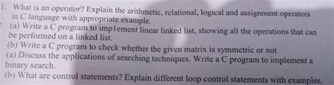 Solved What Is An Operator Explain The Arithmetic Chegg