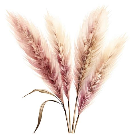 Premium Ai Image Pampass Grass In White Background Clipart Graphic