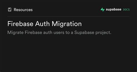 firebase auth migration supabase docs