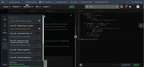 Gfg160 Geeksforgeeks Graphtheory Bridgeedge Dfs Codingchallenge Nishant Panigrahy