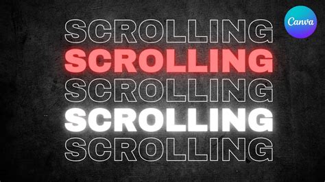 how to create scrolling text animation in canva youtube