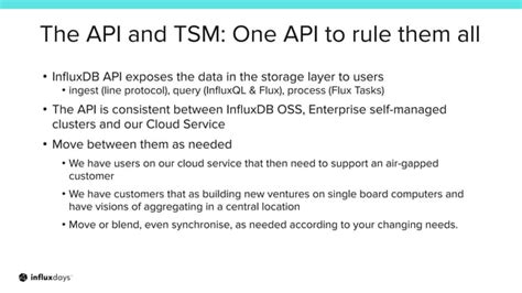 Dean Sheehan [influxdata] Influxdb Time Series Engine Overview Influxdays 2022 Ppt