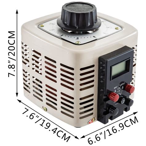 Vevor 2kva Variable Output Transformer 220v Ac W Copper Coil Variac Toroidal Core Variable Power