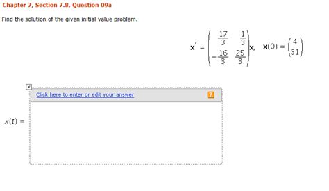 solved find the solution of the given initial value problem