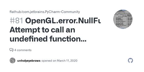 Openglerrornullfunctionerror Attempt To Call An Undefined Function
